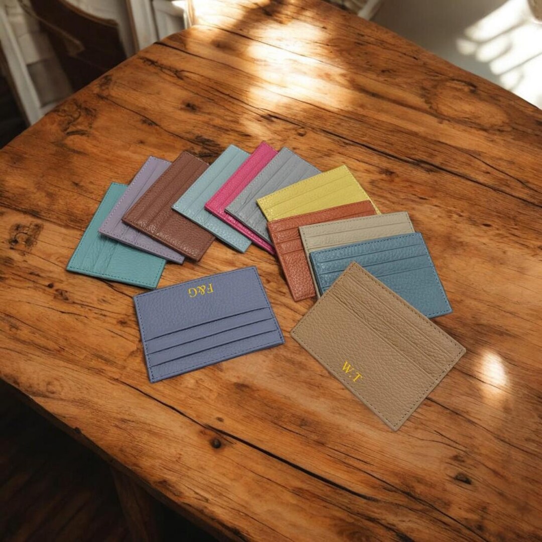 Personalized Letter Card Holder - Mini Wallet - Etsy