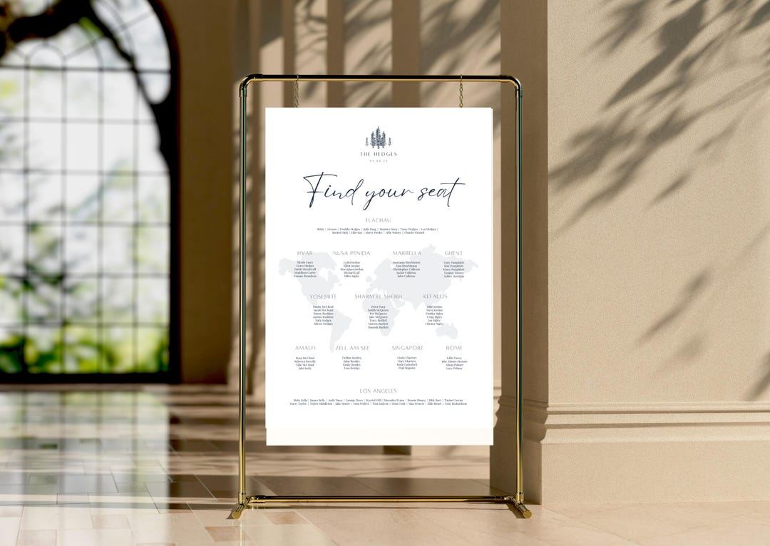 Wedding Table Country Seating Template, Travel Countries Seating Plan ...