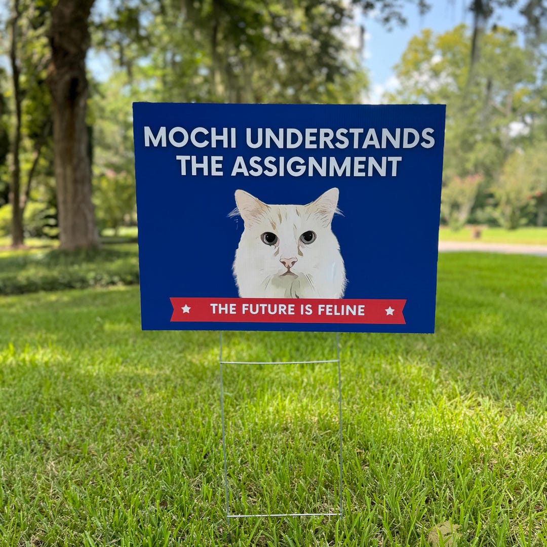 Custom Harris Walz Cat Yard Sign Featuring Your Pet - Etsy