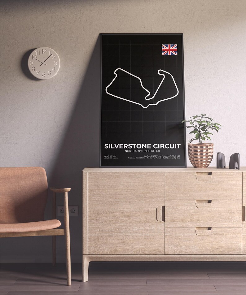 Silverstone Circuit Map Print | F1 Racing Poster (digital Download) - Etsy