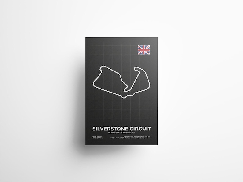 Silverstone Circuit Map Print | F1 Racing Poster (digital Download) - Etsy