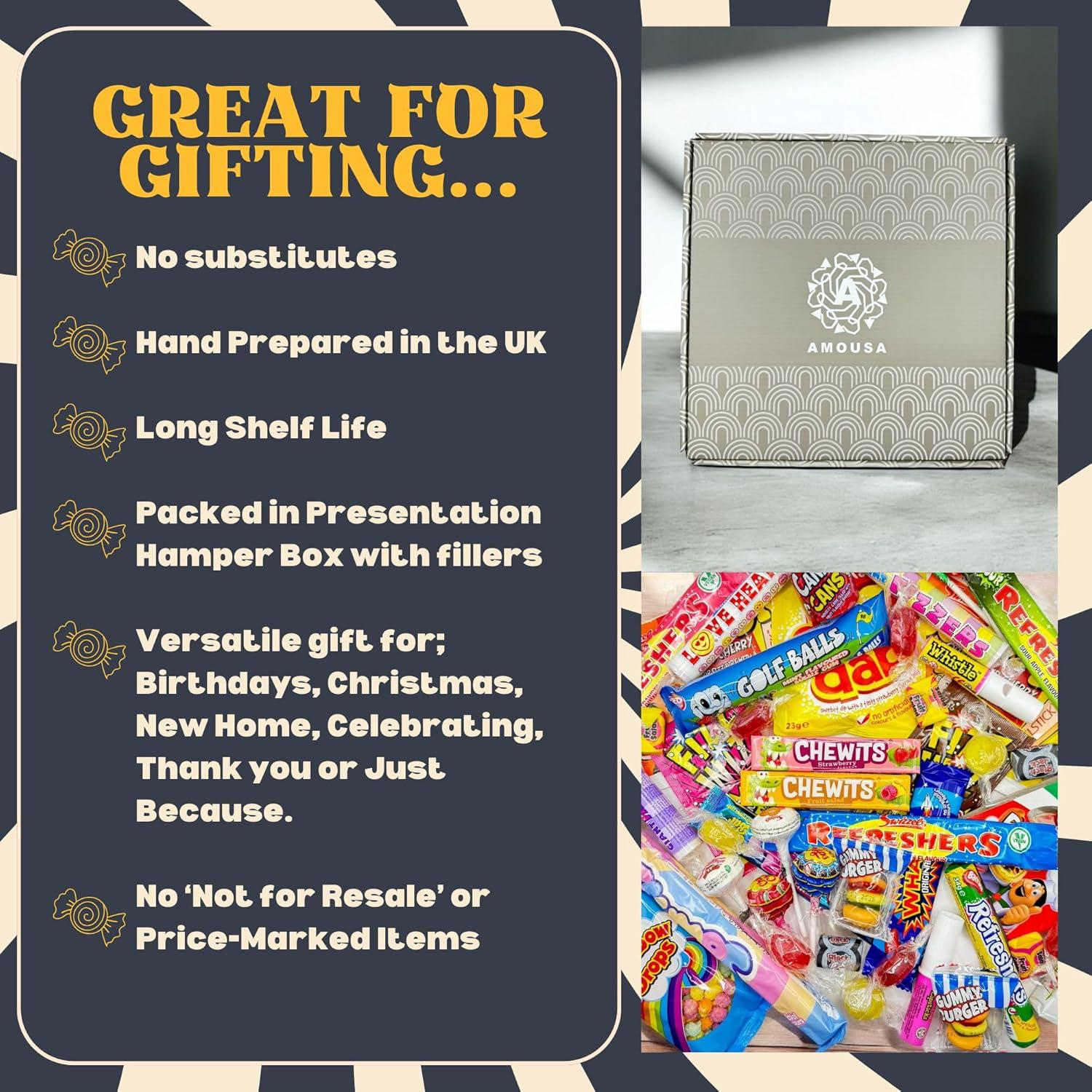 Retro Sweets Hamper-retro Sweets Gift Box With 50x Nostalgic Sweets ...