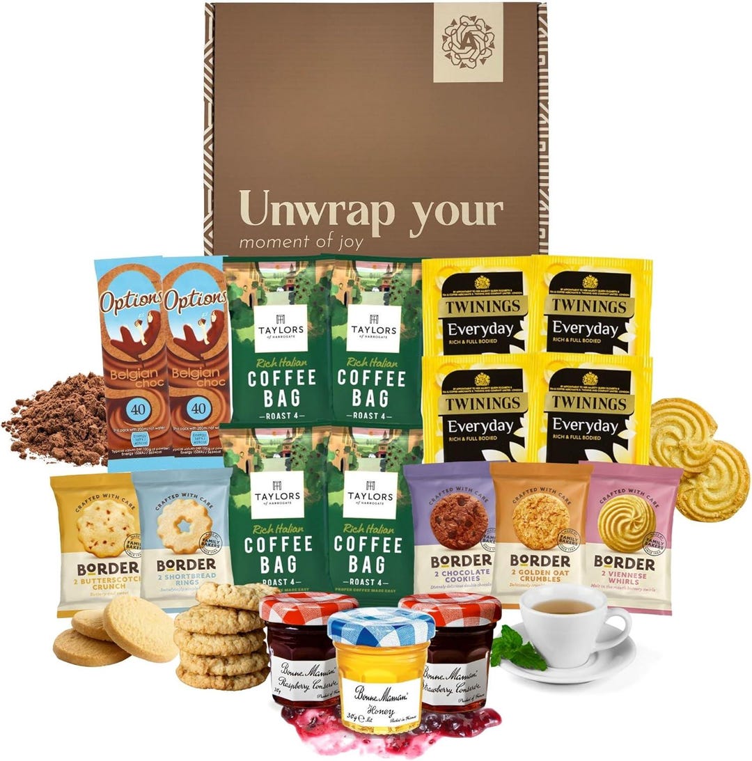 Afternoon Tea Hamper - Includes 23x Items, 4x Taylors Coffee Bags, 4x ...