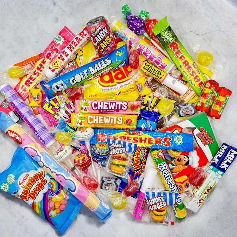 Retro Sweets Hamper-retro Sweets Gift Box With 50x Nostalgic Sweets ...