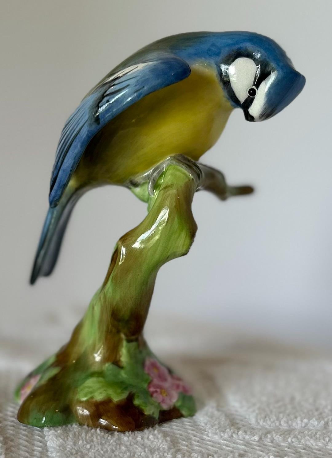 Lovely Vintage SPODE COPELANDS China "blue Tit" Bird Figurine is Hand ...