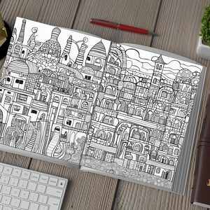 Hundertwasser Coloring Book, Adult Art Therapy, Mindful Escape ...