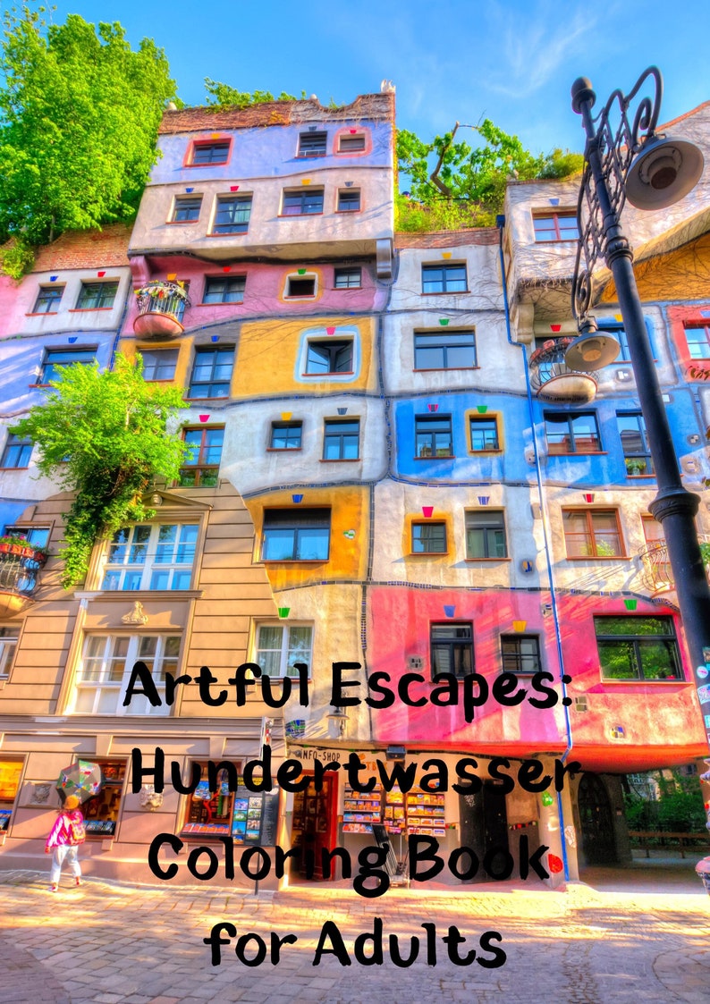 Hundertwasser Coloring Book, Adult Art Therapy, Mindful Escape ...