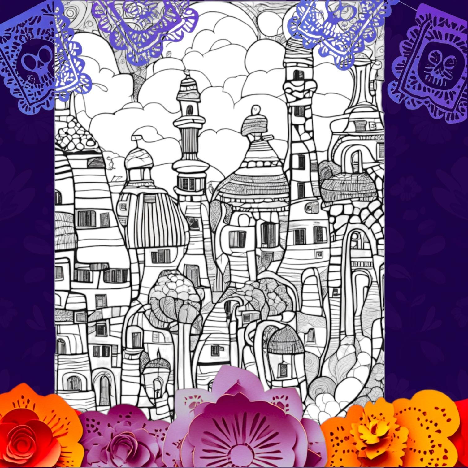 Hundertwasser Coloring Book, Adult Art Therapy, Mindful Creative Escape ...