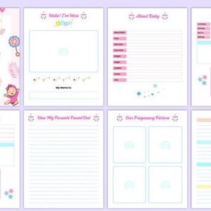 Baby Memory Book, First Year Canva, Keepsake Photo Album, Baby Journal ...