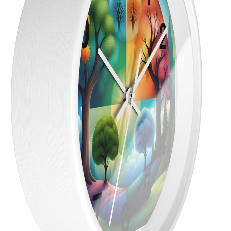 Year-round Wall Art 4 Seasons Clock, Nature-inspired Home Decor ...