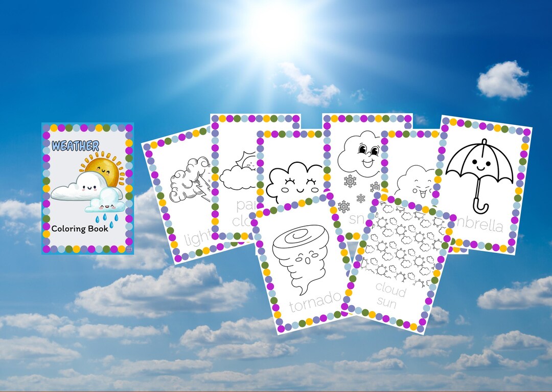 Weather Coloring Book, Weather Worksheets, Educational Worksheets ...