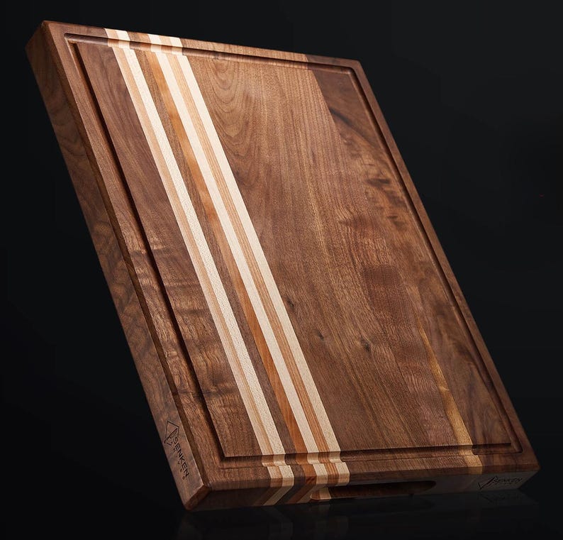 Handcrafted Walnut, Cherry and Maple Cutting Board Large 20x15 Face ...