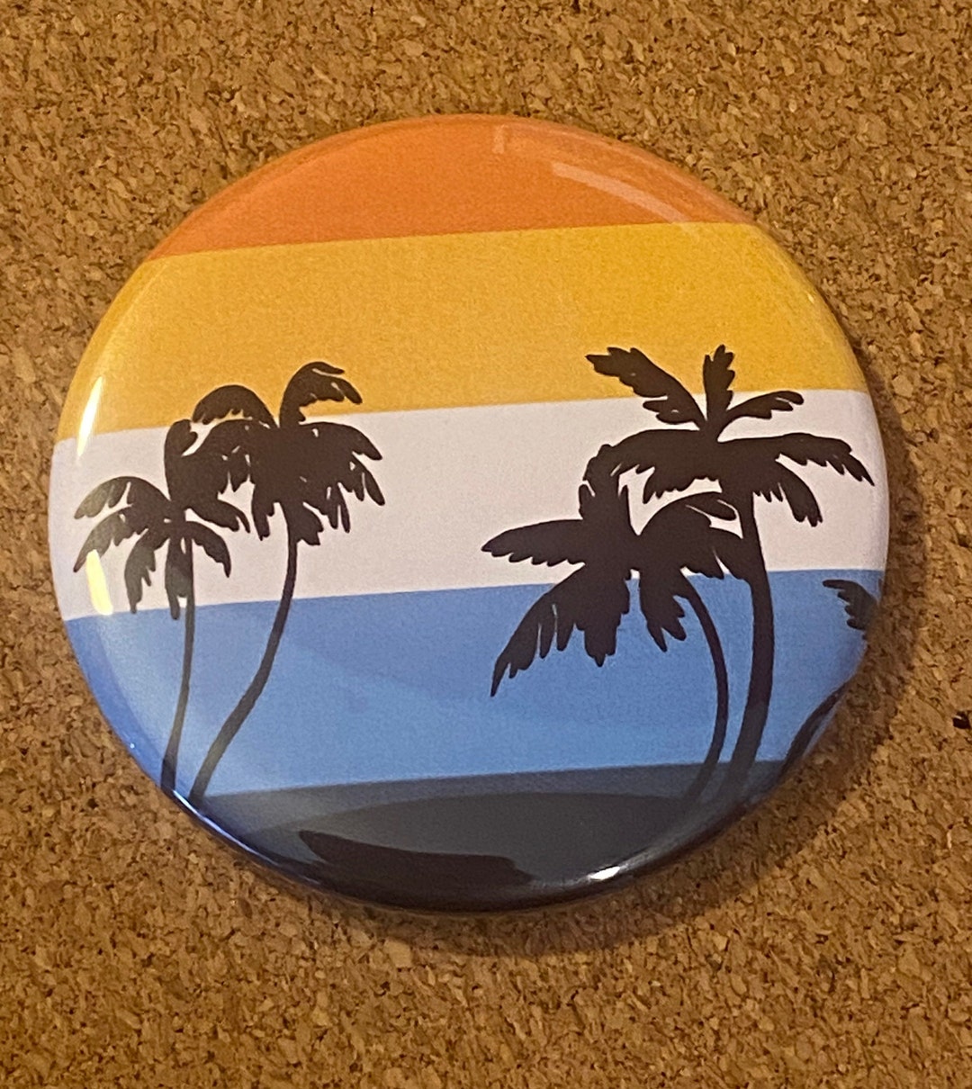 Tropical Palm Tree Aroace Pride Flag Pin, Magnet, Bottle Opener, Pocket ...