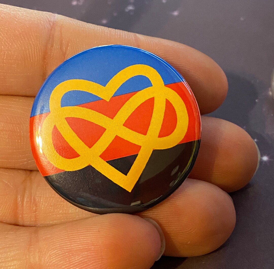 Poly Heart, Polyamory Flag Pin, Magnet, Bottle Opener, Pocket Mirror, 1 ...