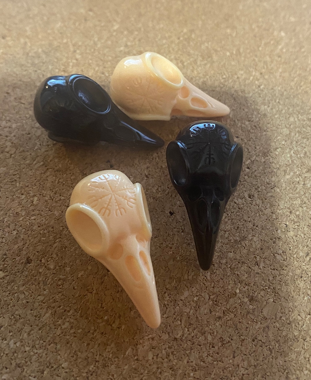 Set of 4 Resin Bird Skull Push Pins, Office Decor, Novelty Thumb Tacks ...