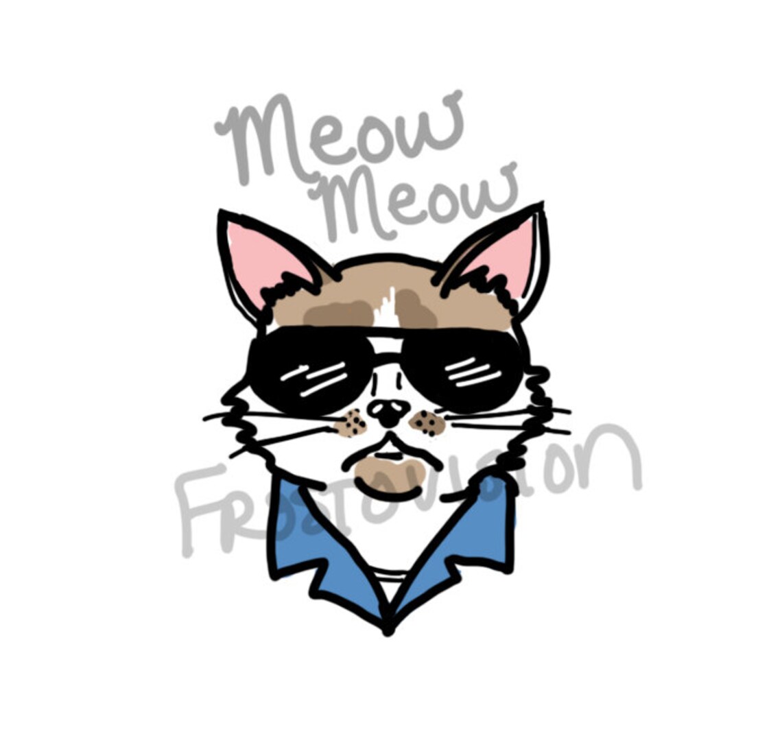Sticker Set Officer Meow Meow Fuzzyface - Etsy