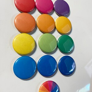 Set of 13, 1 Inch Magnets, Color Wheel, Each Color Plus Wheel, Fridge ...