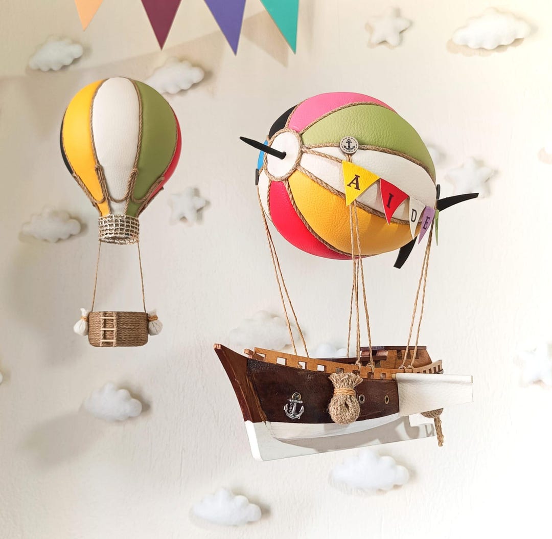 Custom Hot Air Balloon & Airship Nursery Mobile: Steampunk Decor - Etsy