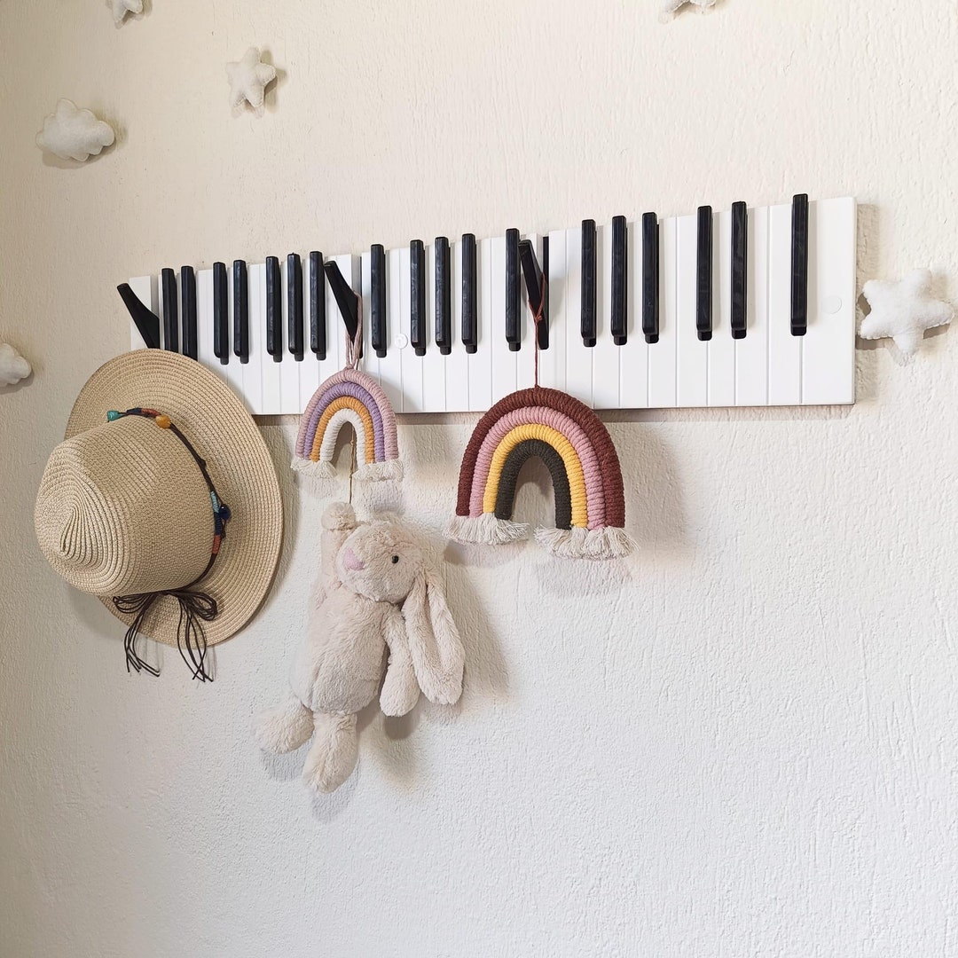 Wooden Piano Coat Rack | Key Piano Coat Rack | Piano Wall Hanger | Wall ...
