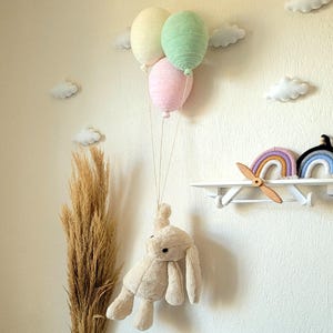 Flying Bunny and Balloons Hanging Nursery Decor Baby Mobile Kids Wall ...