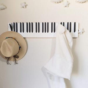 Wooden Piano Coat Rack | Key Piano Coat Rack | Piano Wall Hanger | Wall ...