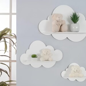 Cloud Wall Shelf Set: Wooden Nursery Decor, Kids Room Shelves - Etsy