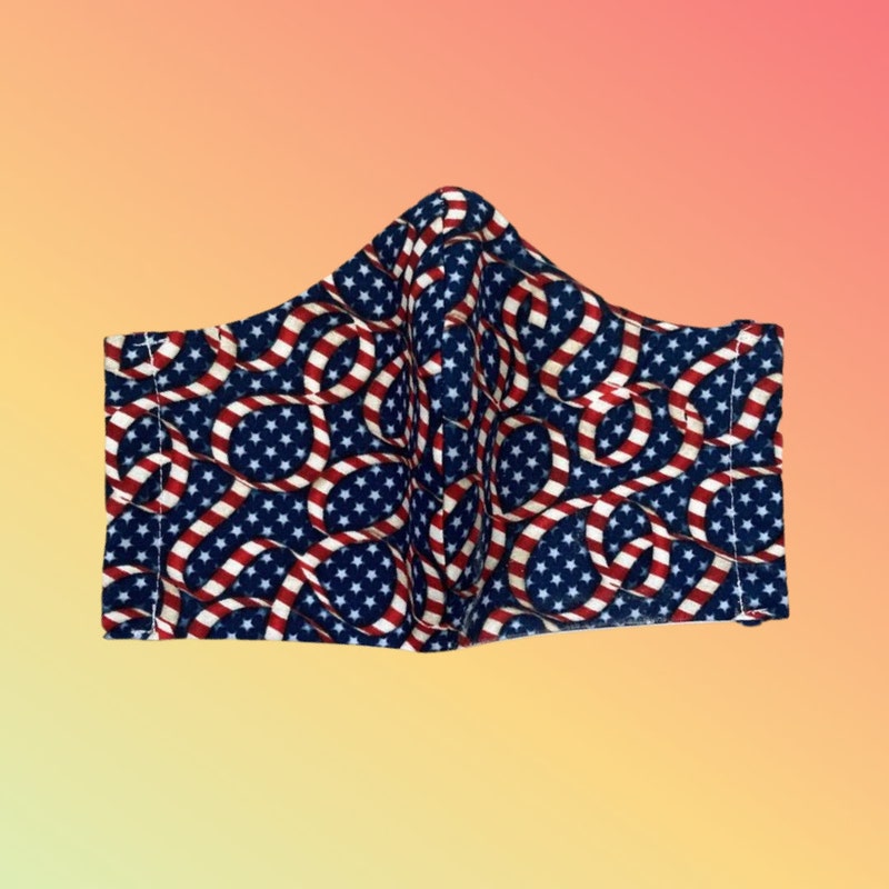 Usa Flag Mask - Etsy