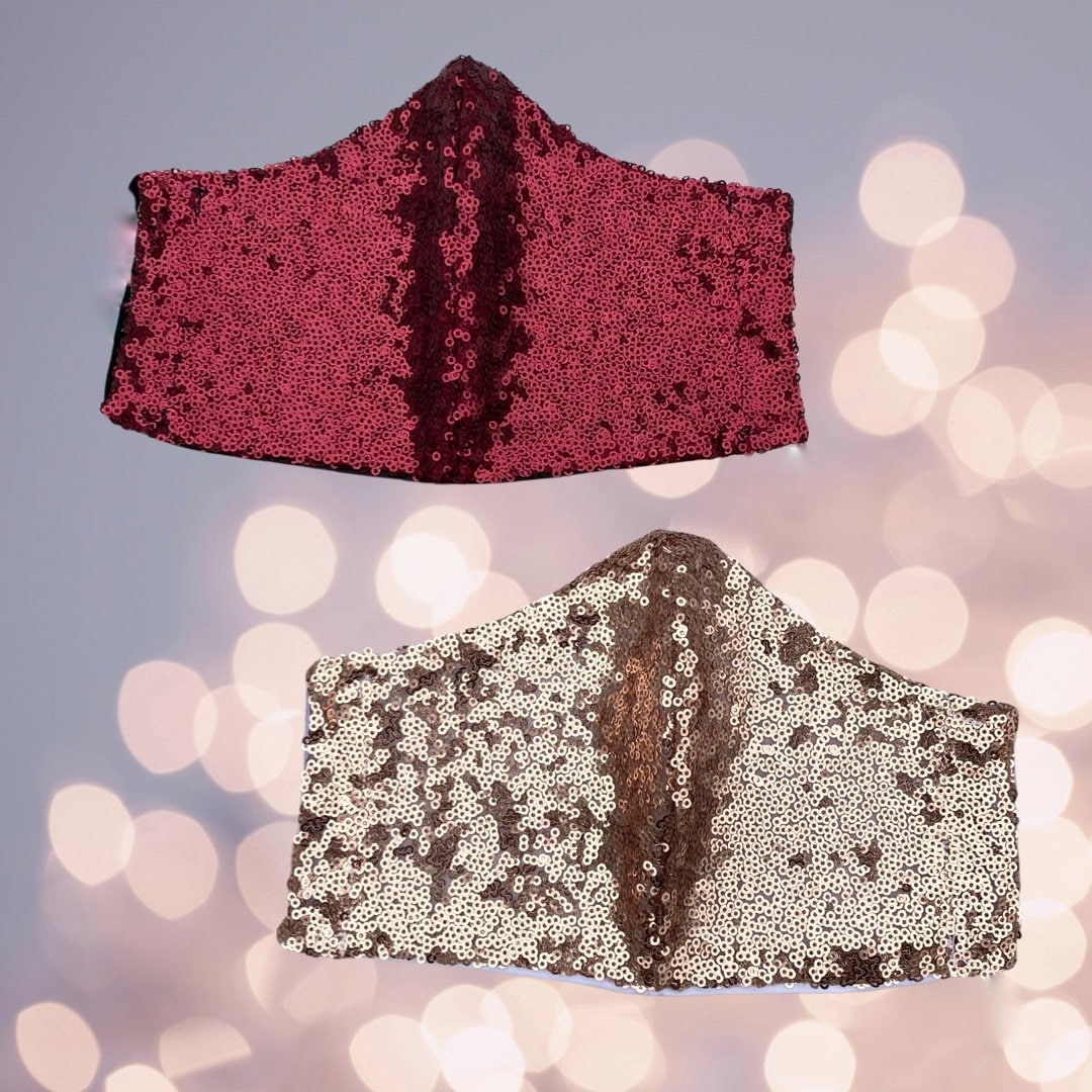 Sequin Face Mask, Sparkly Face Mask, Fancy Face Mask, Sparkle Face Mask ...