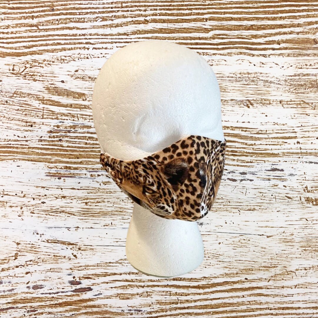 Leopard Print Face Mask, Leopard Face Mask, Leopard Fabric, Leopard ...