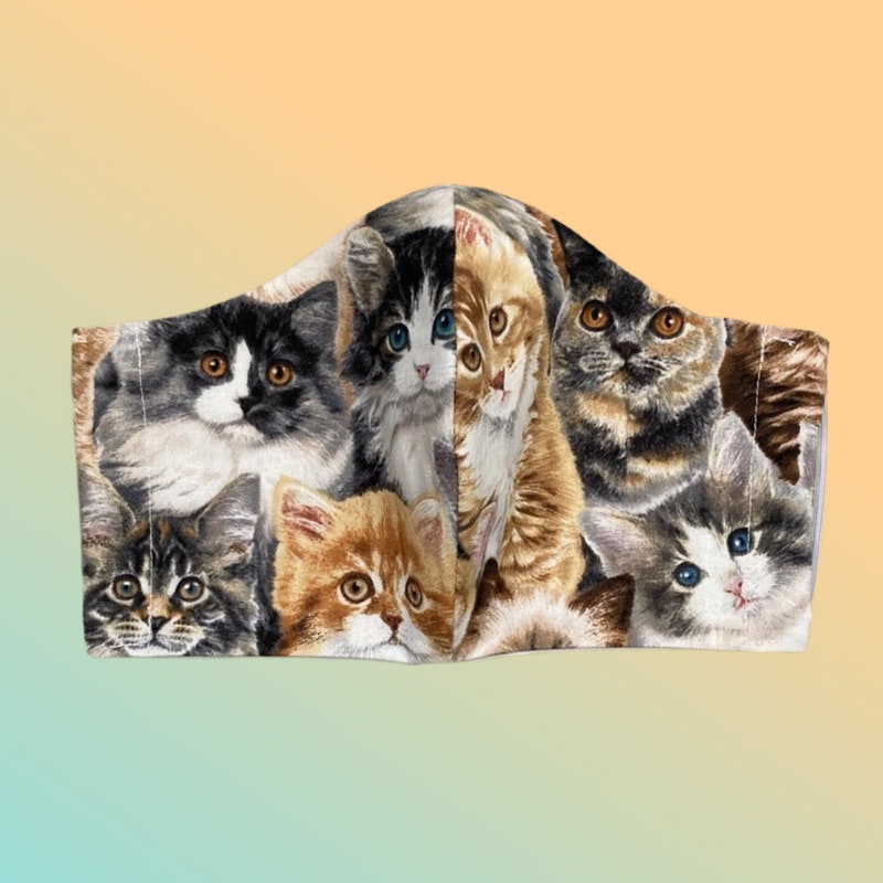 Cat Face Mask - Etsy
