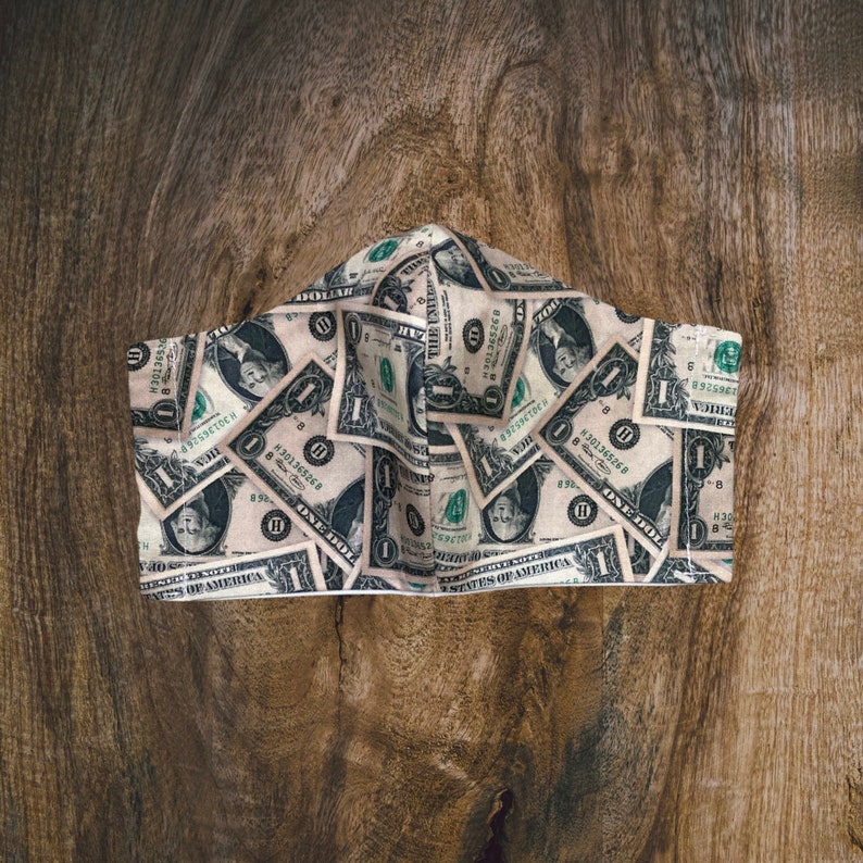 Money Face Mask Cash Face Mask Money Print Fabric Dollar - Etsy