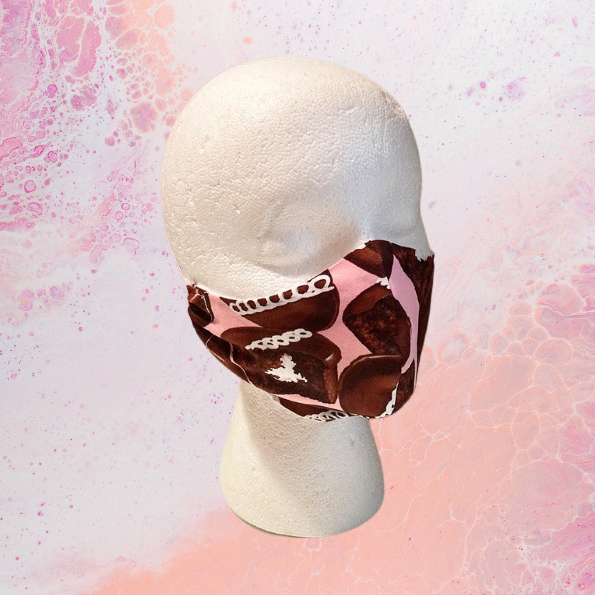 Chocolate Cupcake Mask Cupcake Face Mask Cupcake Mask - Etsy