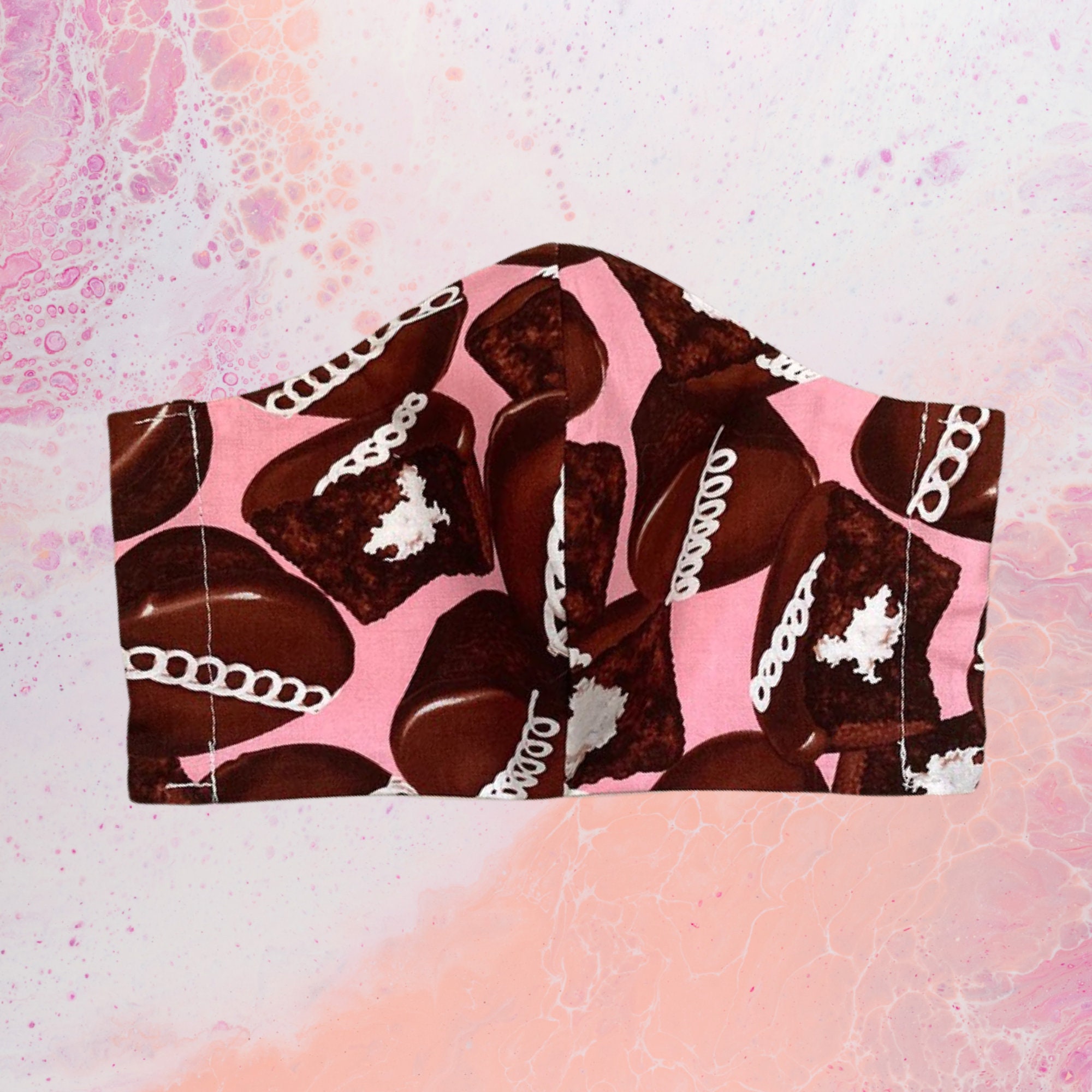 Chocolate Cupcake Mask Cupcake Face Mask Cupcake Mask - Etsy