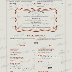 Canva Template - Southern-inspired Dinner and Bar Menu 8.5 X 14 Inches ...
