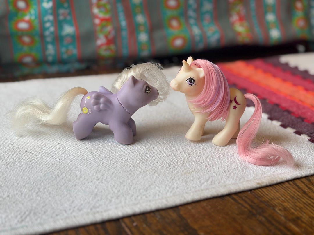 Vintage G1 My Little Pony Pair Winged Newborn Pony "baby Yo-yo" and ...