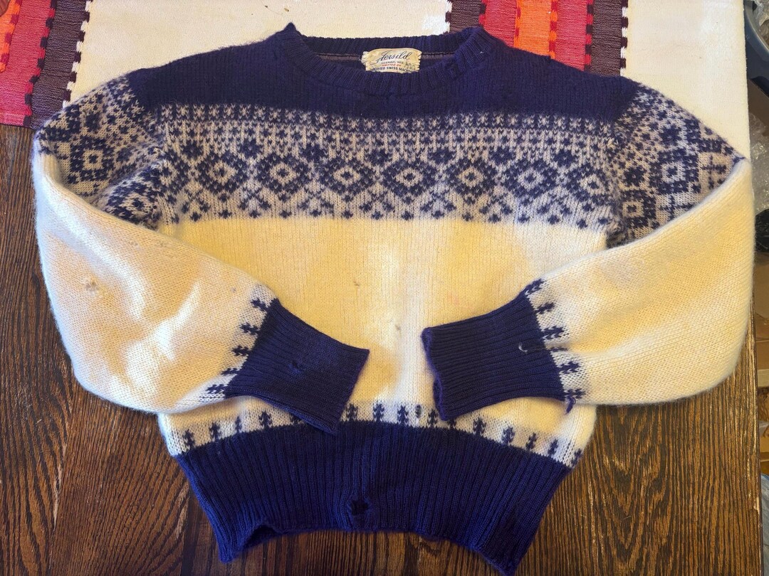 Vintage Jersild 100% Virgin Wool Youth Sweater, Jumper Size XL - Etsy