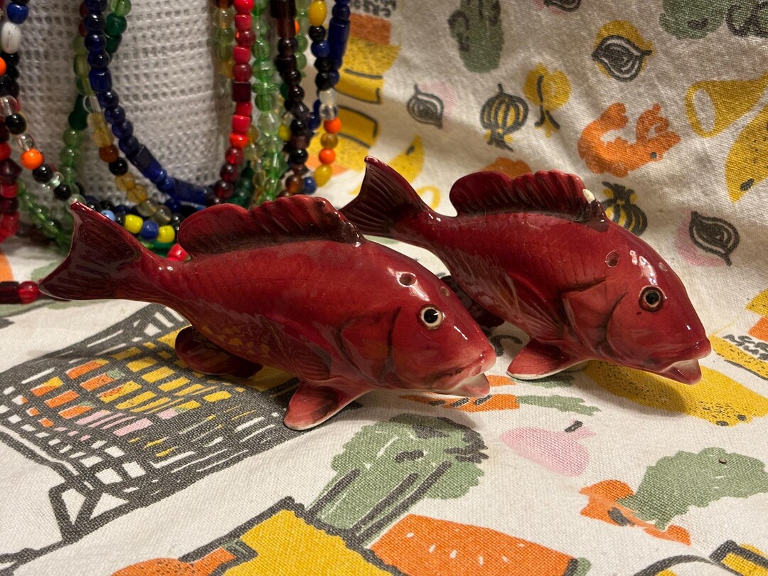 Vintage Realistic Red Snapper Fish Salt and Pepper Shakers - Etsy
