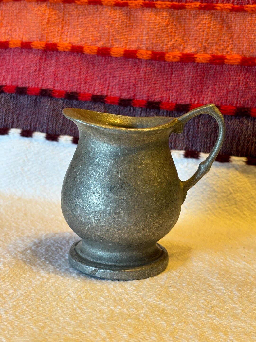 Vintage Pewter Creamer Small Metal Pitcher - Etsy