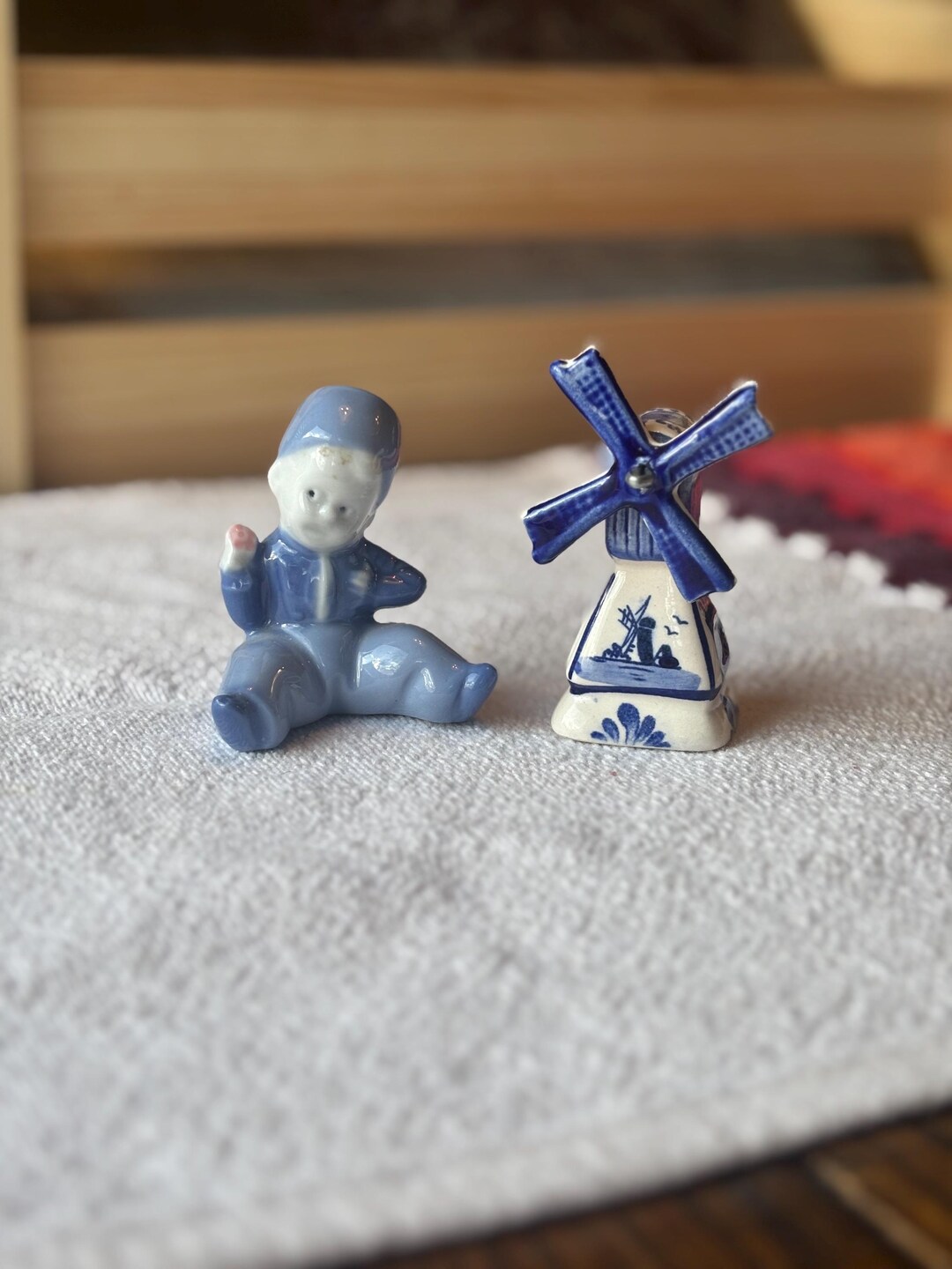 Vintage Dutch Windmill Souvenir and Blue Denmark Boy - Etsy