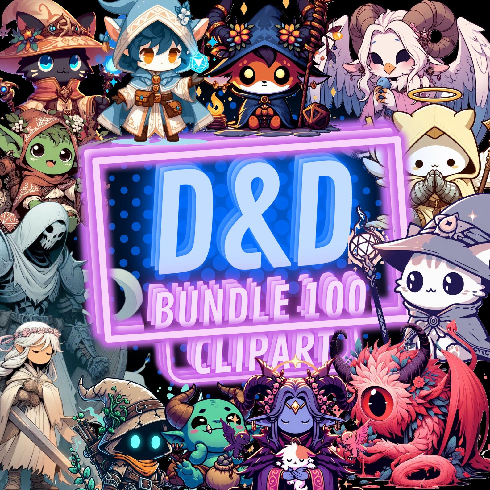 100 Dnd Clipart Bundle | Fantasy RPG Icons | Dungeon Master Tools ...