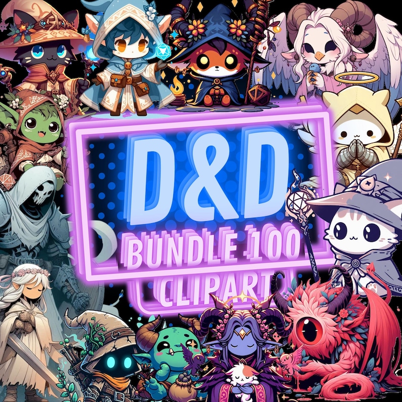 100 Dnd Clipart Bundle | Fantasy RPG Icons | Dungeon Master Tools ...