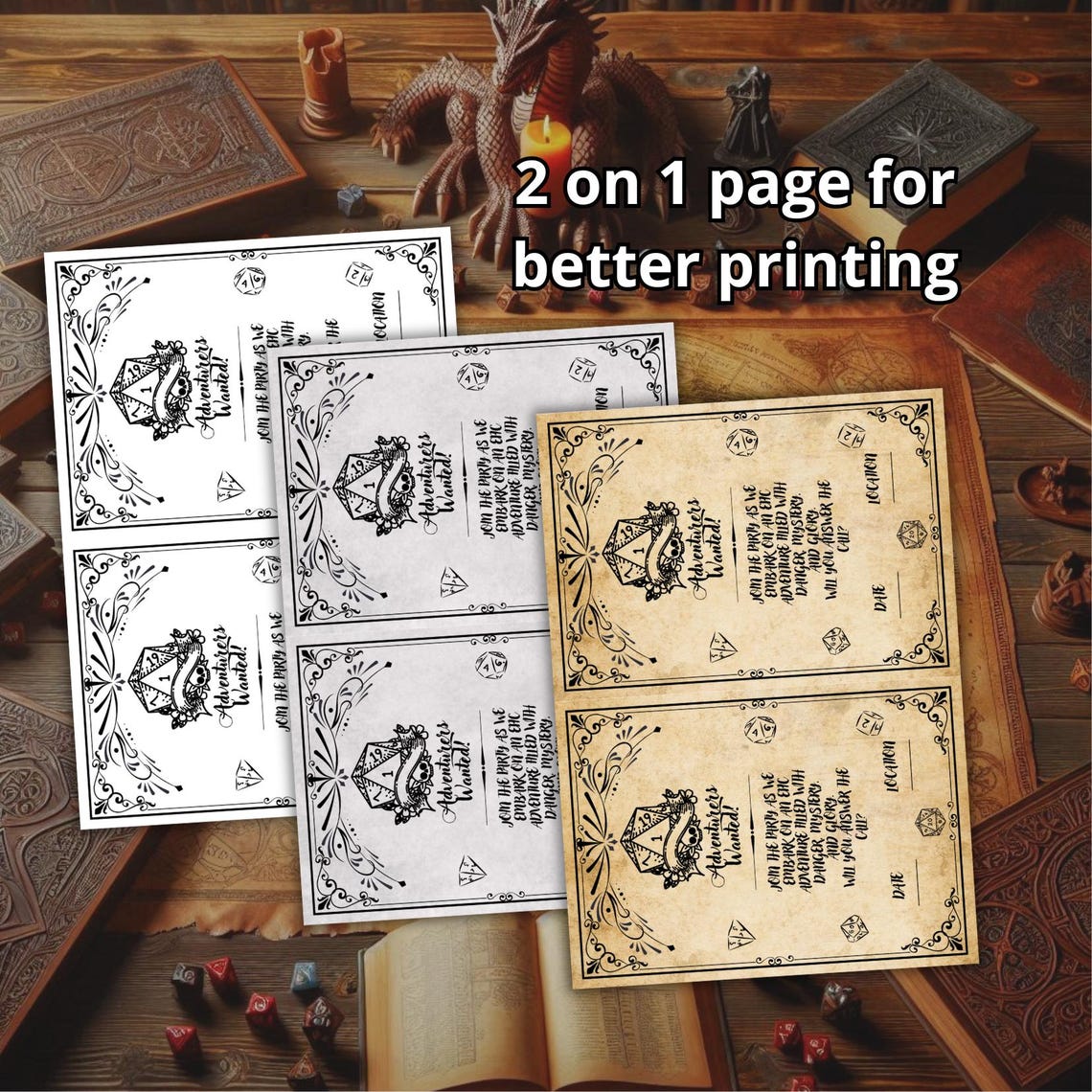D&D Printable Invitation, Digital Dnd Party Invite, TTRPG Campaign ...