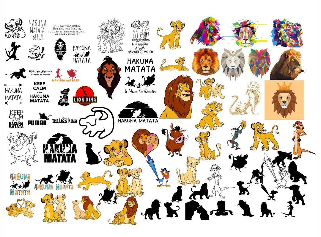 Lion King Digital Paper, Lion King PNG Clipart Instant Download, Simba ...