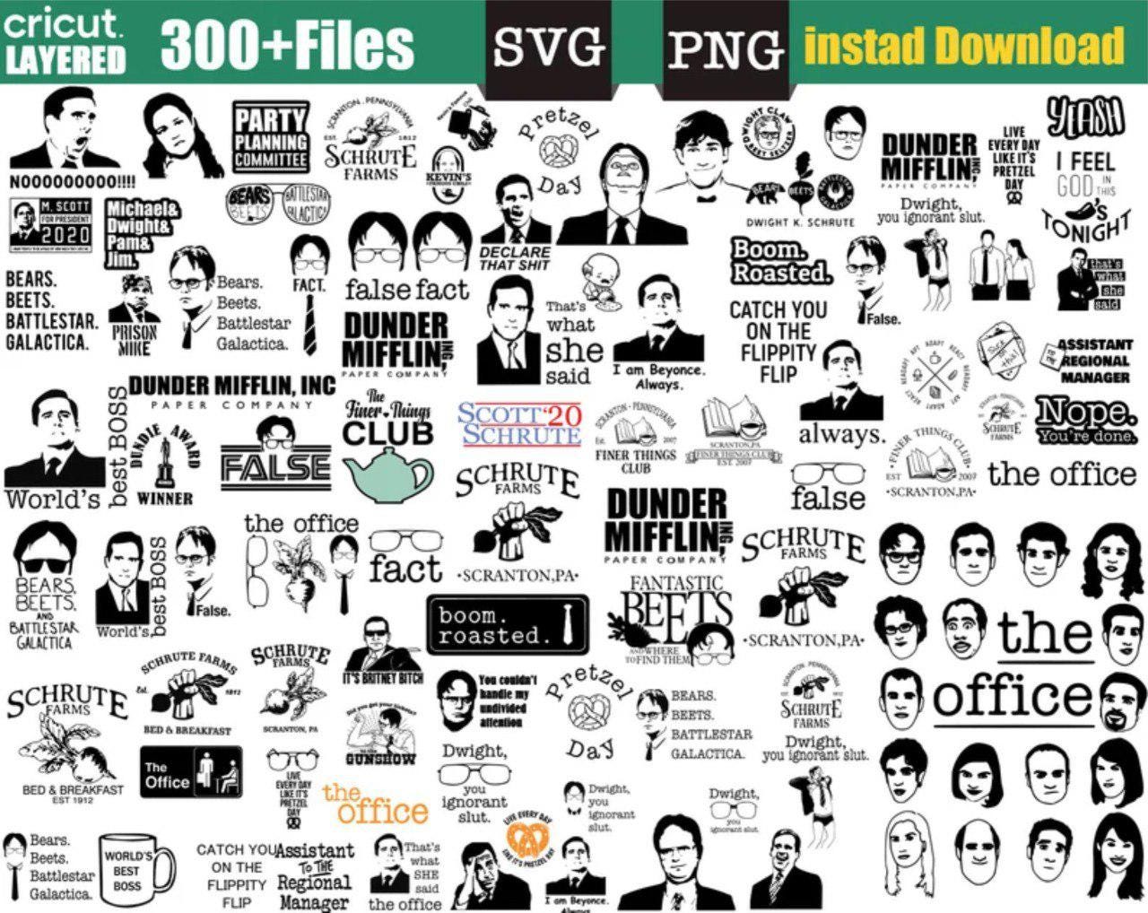 THE OFFICE Bundle SVG, the Office Svg Files for Cricut, the Office Tv ...