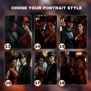 Mafia Couple Portrait, Custom Couple Art, Unique Gift for Him & Her ...