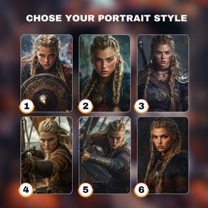 Custom Warrior Portrait | Unique Warrior Women Art | Personalized Women ...