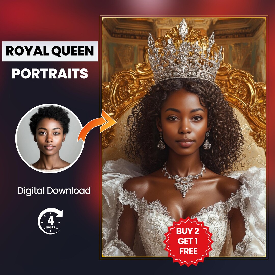 Custom Queen Portrait | Unique Wall Art, Personalized Home Decor ...
