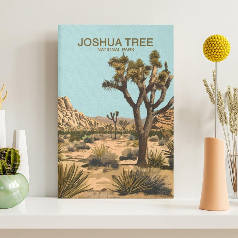 Personalizable Joshua Tree National Park Canvas Wall Art - Etsy