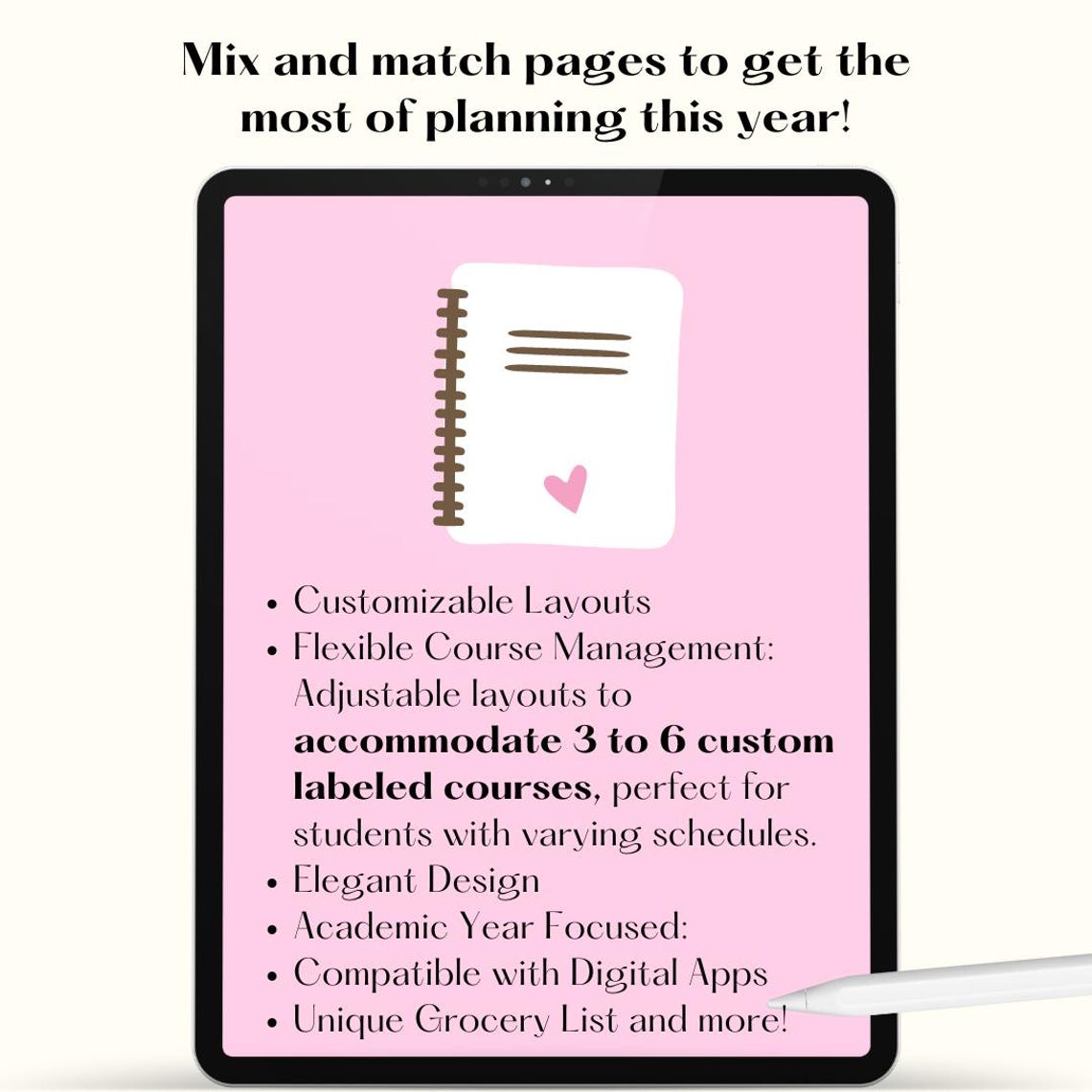 Blush & Ivy Academic Planner Pages | Personalized Study Organizer - Etsy
