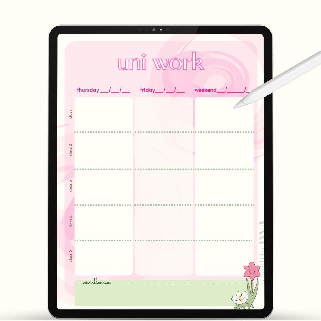 Blush & Ivy Academic Planner Pages | Personalized Study Organizer - Etsy